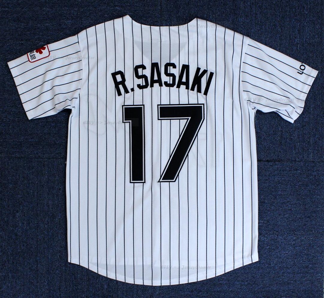 Custom Rōki Sasaki #17 Baseball Jersey Japan Sewn White Limited Edition Gift;youth/women/men ...