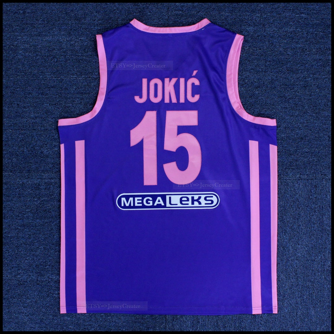 Throwback Jokic #15 Serbia Mega Basketball Jersey Blue Stitched;youth S ...