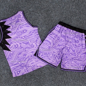 Customizable Space Goon Purple Jerseys/shorts Sets Uniform Kids Toddler Parent Child Any Names ...