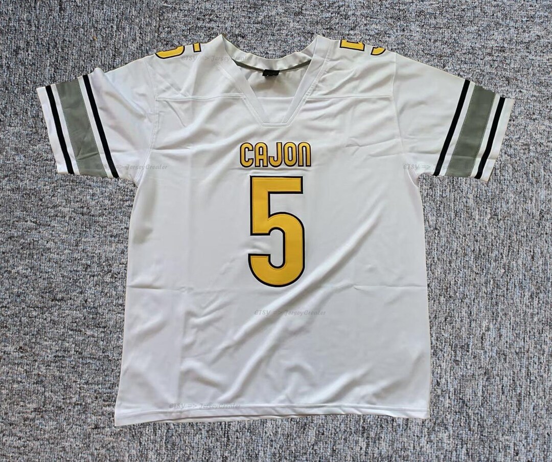 Retro Jayden #5 High School Football Jersey Stitched Custom Names;white ...