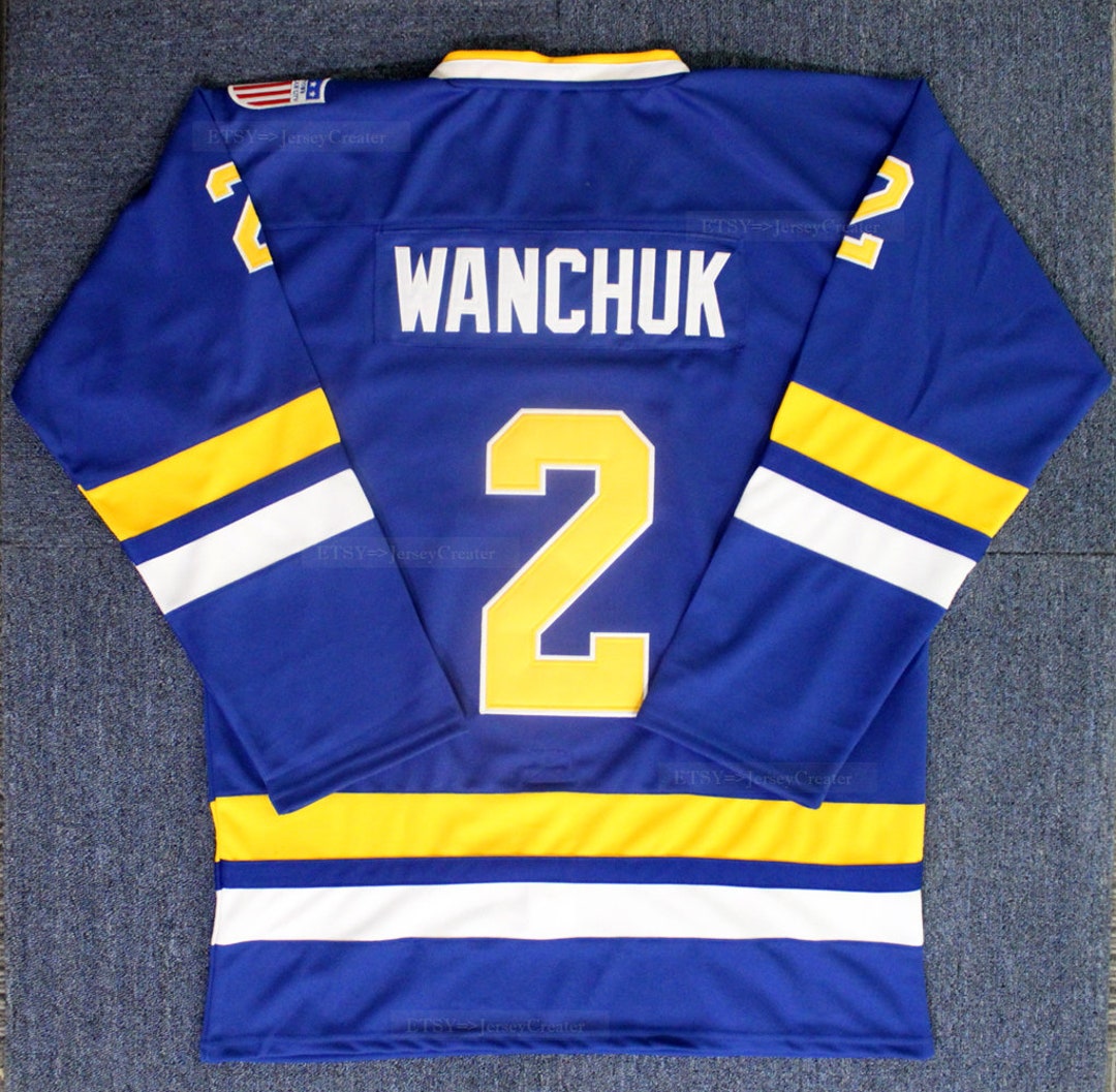 Youth Men Morris Wanchuk #2 Chiefs Hockey Jersey Hanson Brothers Custom ...