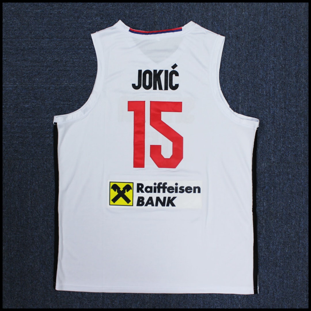 Vintage Jokic Jokić #15 Serbia Srbija Basketball Jersey All Stitched ...
