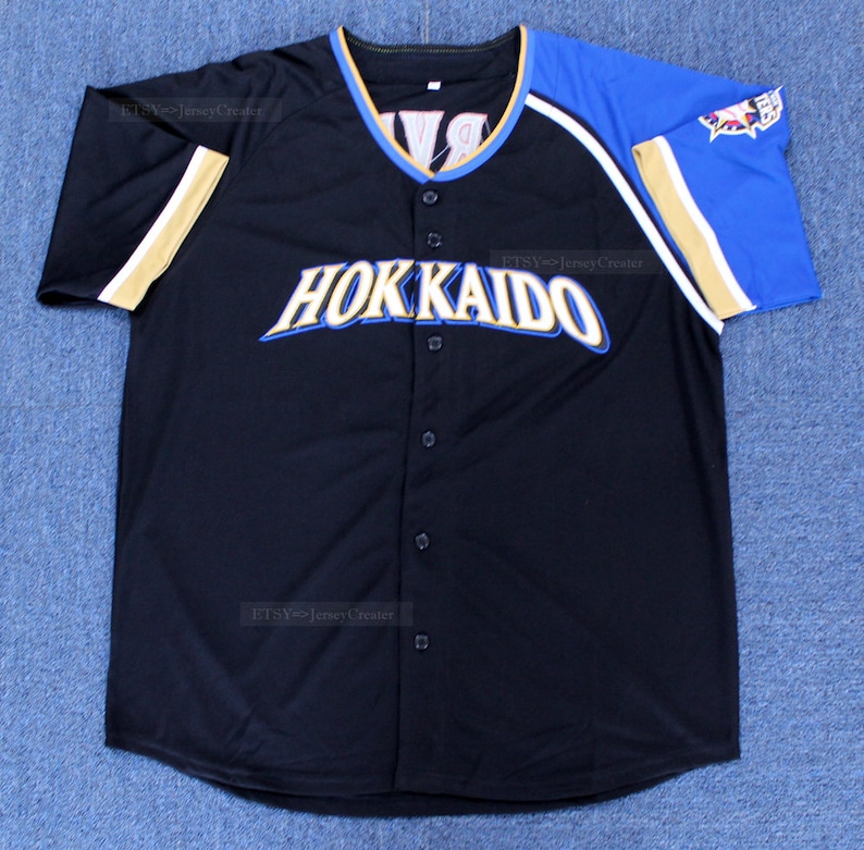 Custom Rare Ohtani Yu Darvish #11 Hokkaido Nippon Ham Baseball Jersey ...