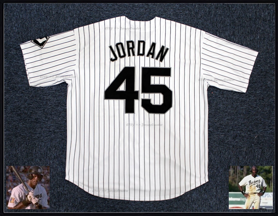 Throwback 1994 Jordan #45 Birmingham Baseball Jerseys Stripe All ...