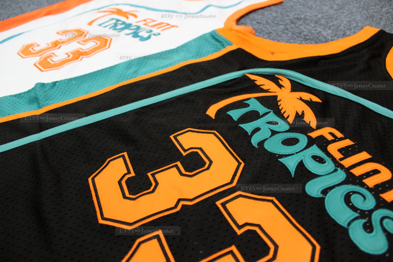 90'S Semi Pro Flint Tropics Jackie Moon 33 Basketball Jersey Sewnhip ...