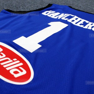 Throwback Banchero #1 Team Italia Italy Basketball Jersey Blue;custom ...
