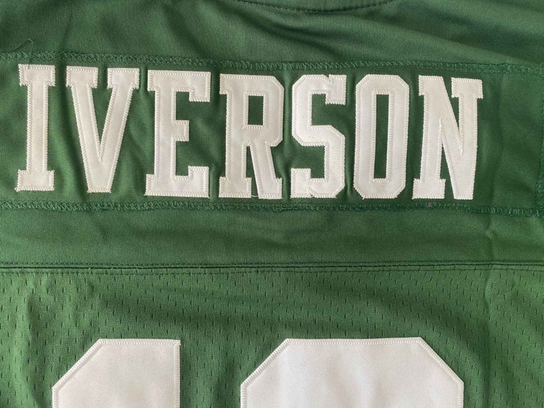 Throwback AI Iverson #10 High School Football Jerseys Stitched Custom ...