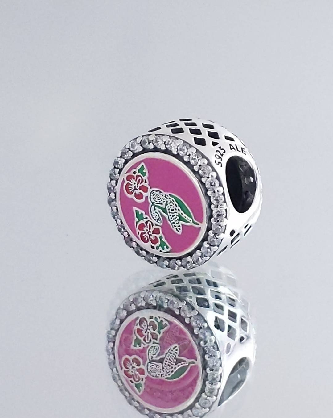 Pandora Aruba Turtle Flowers Charm Mix Enamel Clear Cubic - Etsy