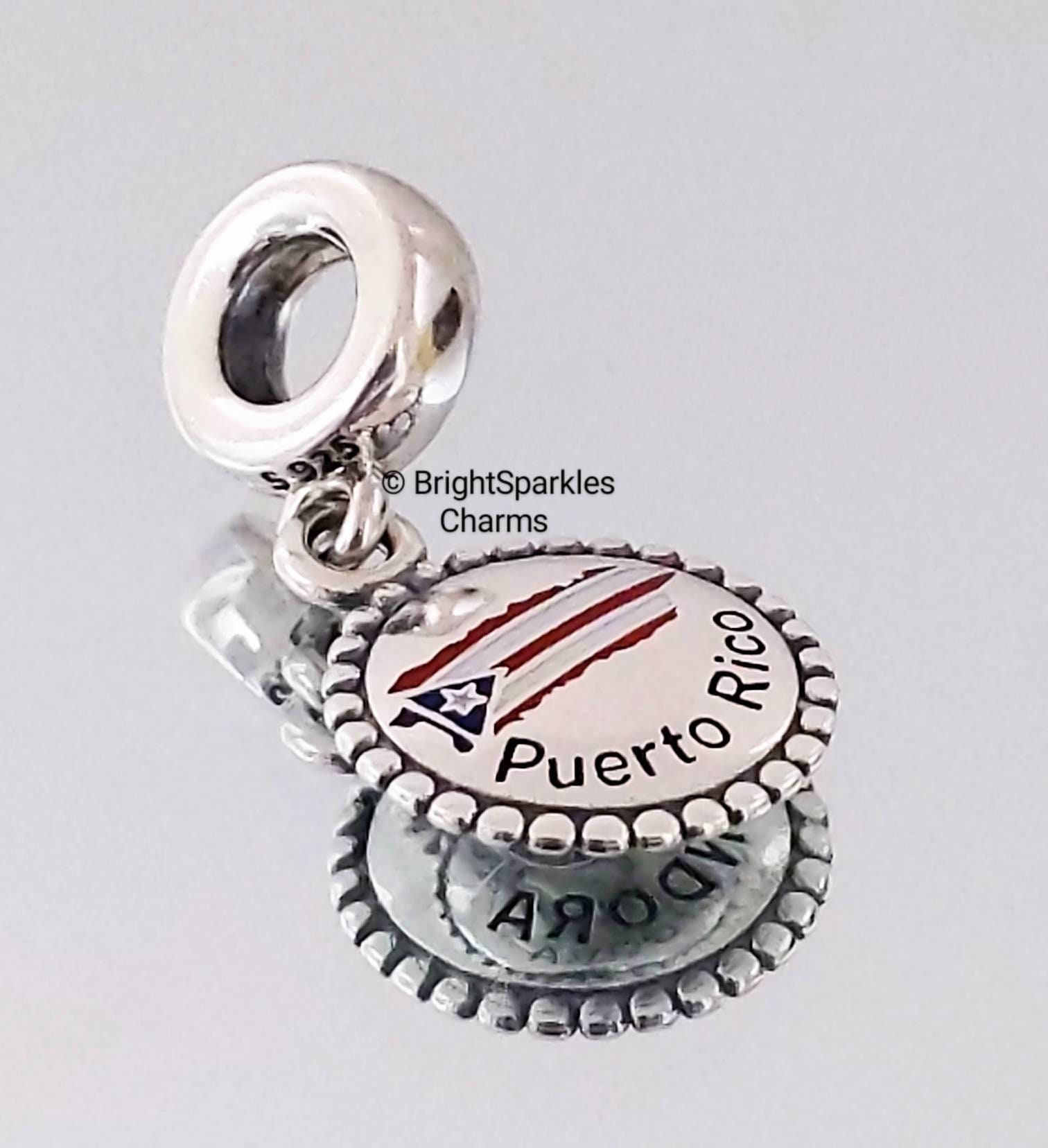 Pandora Puerto Rico Flag Dangle Charm. - Etsy