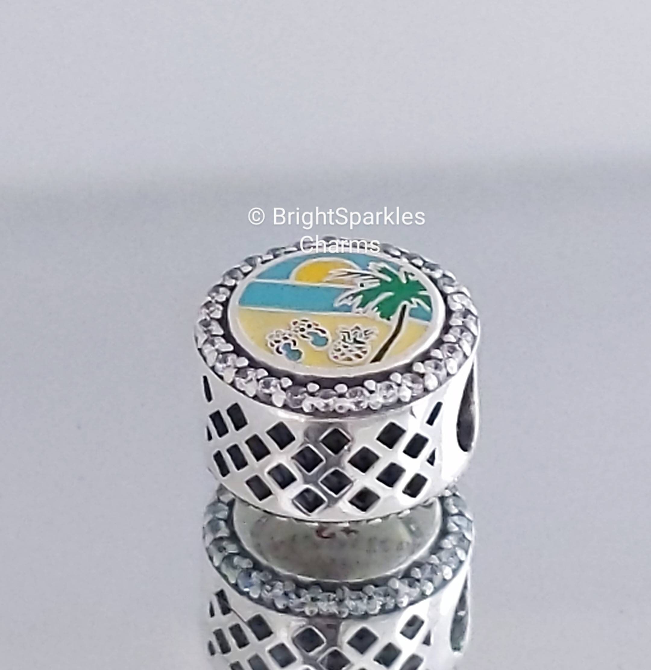 Pandora St. Maarten Beach Sandals Button Charm Mix Enamel - Etsy