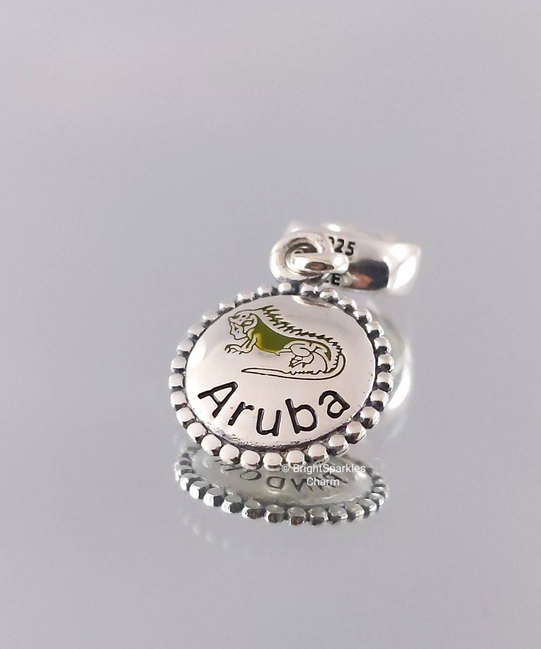 Pandora Aruba Iguana Dangle Charm - Etsy