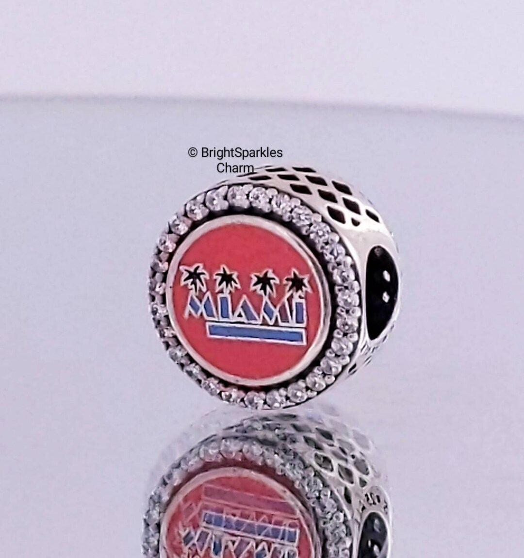 Pandora Miami Florida Travel Destinations Double Sided Charm Mix Enamel ...