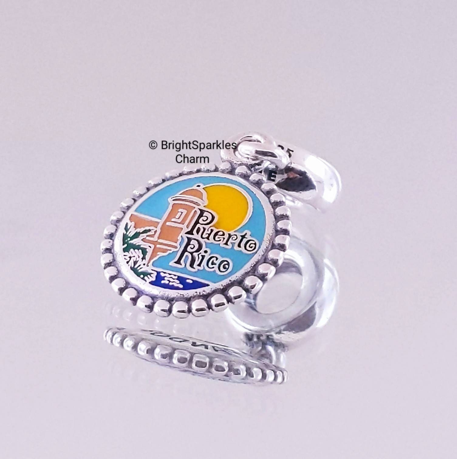 Pandora Puerto Rico Fort Dangle Charm. - Etsy