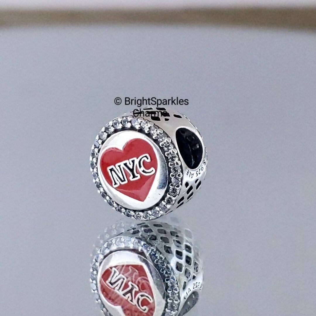 Pandora NYC Exclusive New York City Double Sided Charm Clear CZ. - Etsy