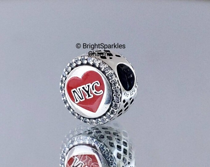 Pandora NYC Exclusive New York City Double Sided Charm Clear CZ. - Etsy