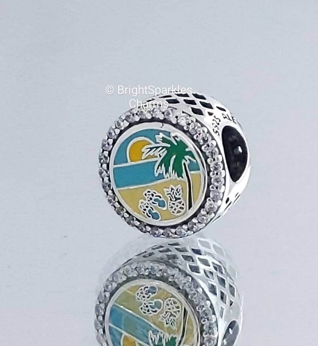 Pandora St. Maarten Beach Sandals Button Charm Mix Enamel - Etsy