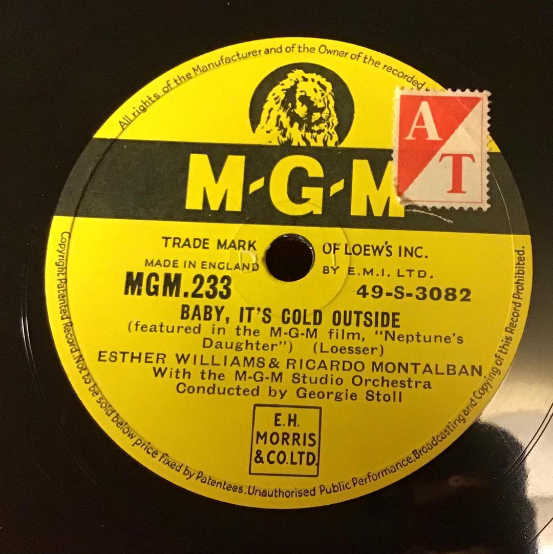 Esther Williams 78rpm Baby It's Cold Outside. 1949. Shellac - Etsy