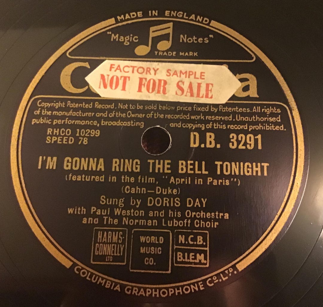 Doris Day 78rpm I'm Gonna Ring the Bell Tonight 1953 Shellac - Etsy
