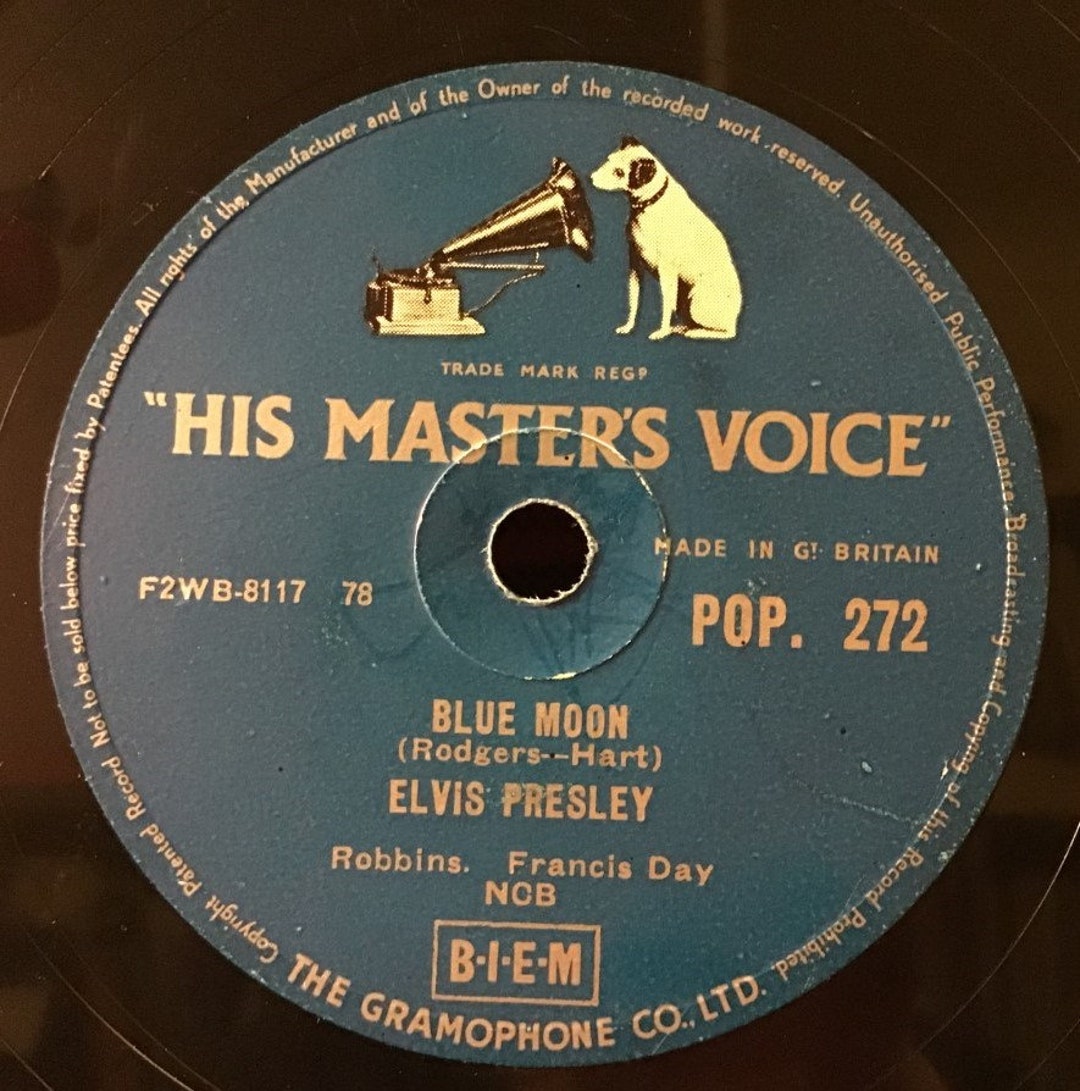 Elvis Presley 78rpm Blue Moon 1956 Shellac - Etsy