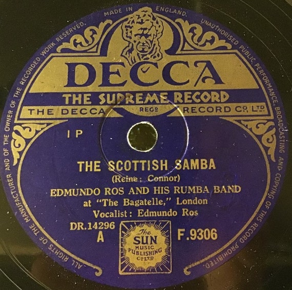 Edmundo Ros 78rpm The Scottish Samba 1950 Shellac | Etsy