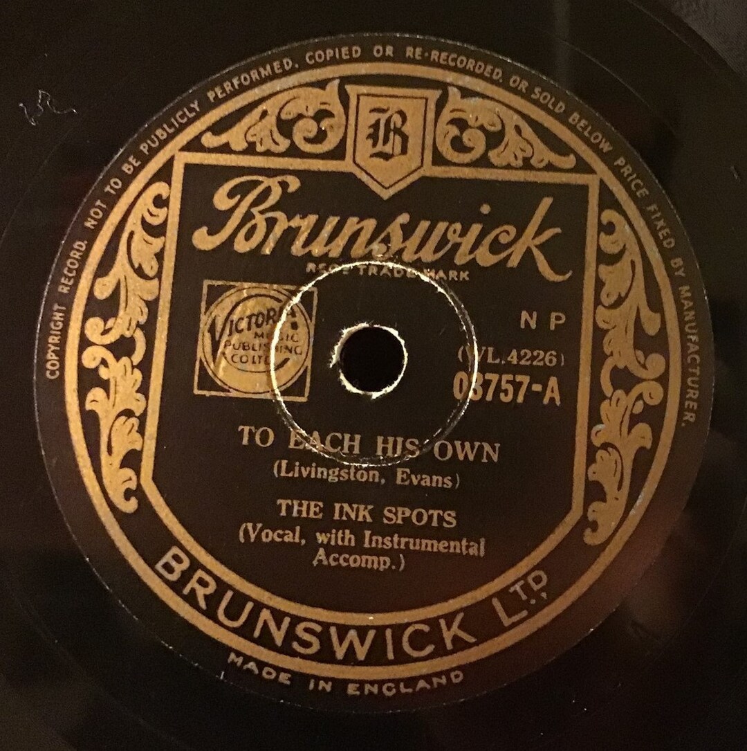 The Ink Spots 78rpm to Each His Own 1946 Shellac - Etsy