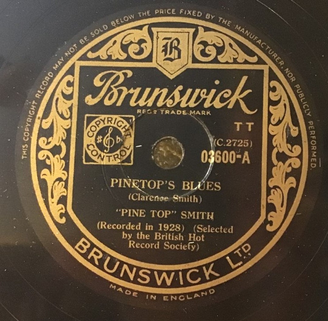 Pine Top Smith 78rpm Pinetop's Blues / Pinetop's Boogie Woogie 1945 ...