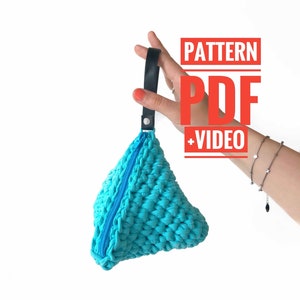 PATTERN Pyramid Purse Video Pattern Crochet Clutch Pyramid Crochet ...