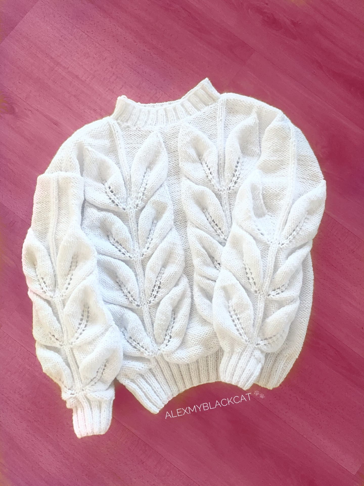 PATTERN Leaf Sweater Pattern Oversize Knit Sweater Pattern Chunky Knit ...