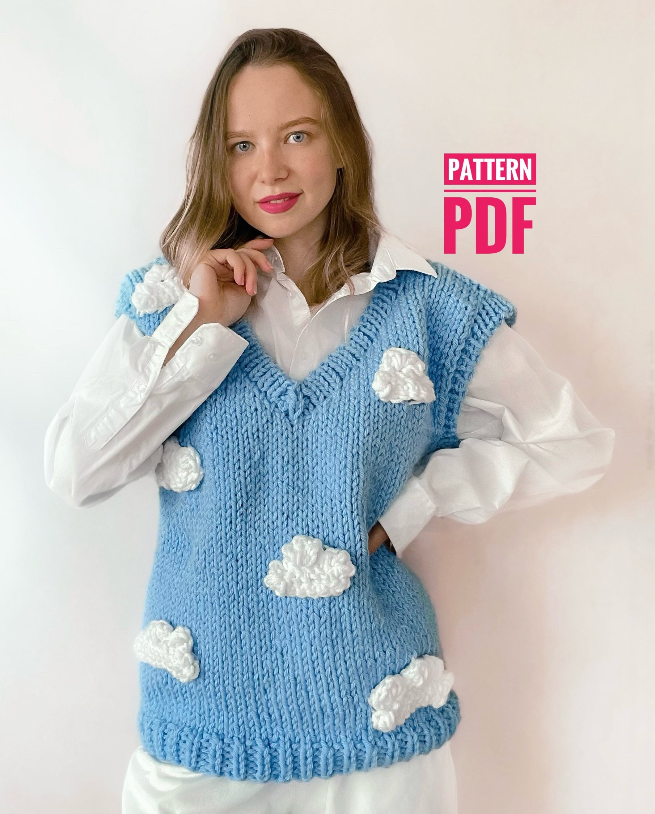 PATTERN Easy Knit Chunky Vest Pattern Beginner (Download Now) - Etsy