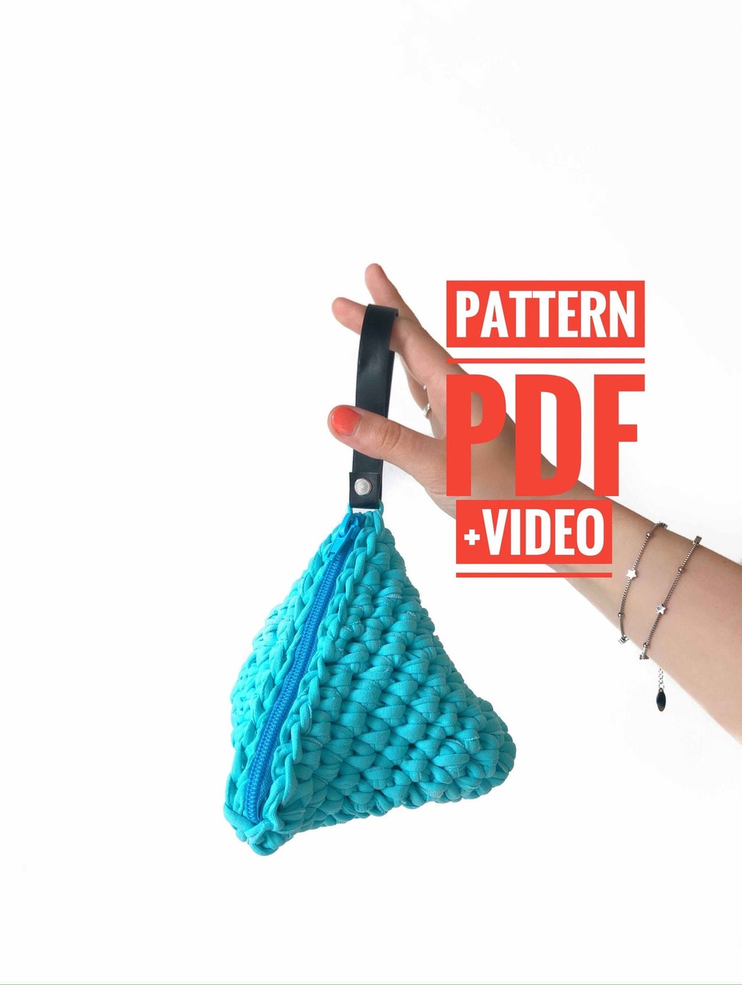 PATTERN Pyramid Purse Video Pattern Crochet Clutch Pyramid Crochet ...