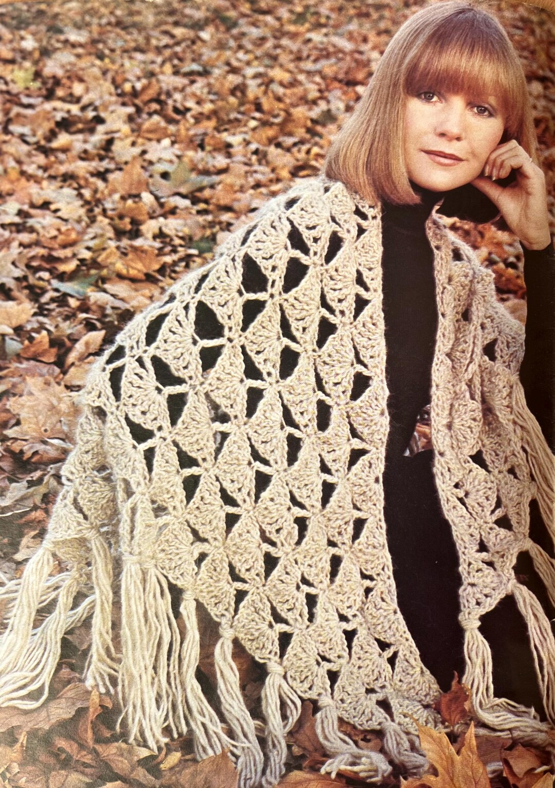 PATTERN Crochet Shawl Patterns for Women Vintage Triangle Scarf Pattern ...