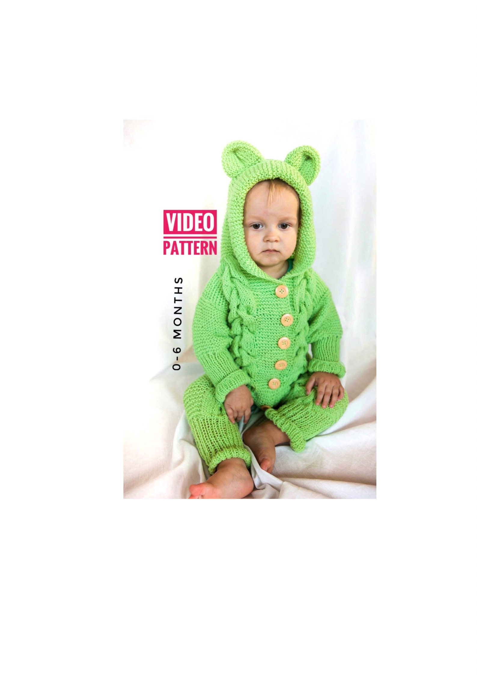 PATTERN Winter Jumpsuit Baby Bear Warm Knit Baby Jumpsuit With - Etsy