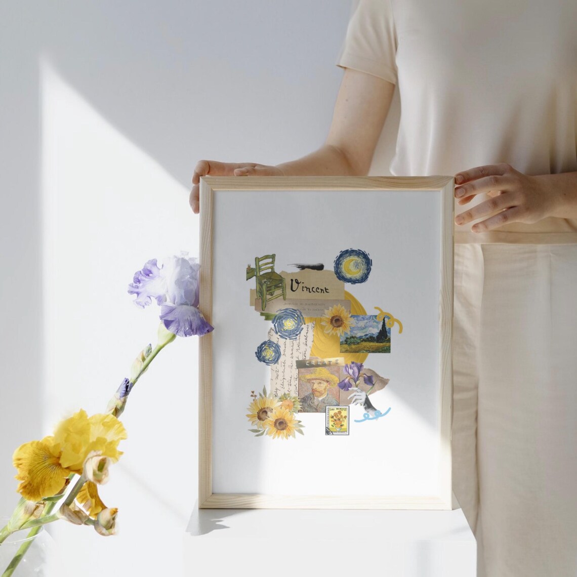 Vincent Van Gogh Collage,digital Poster,post Impressionism Wall Art ...