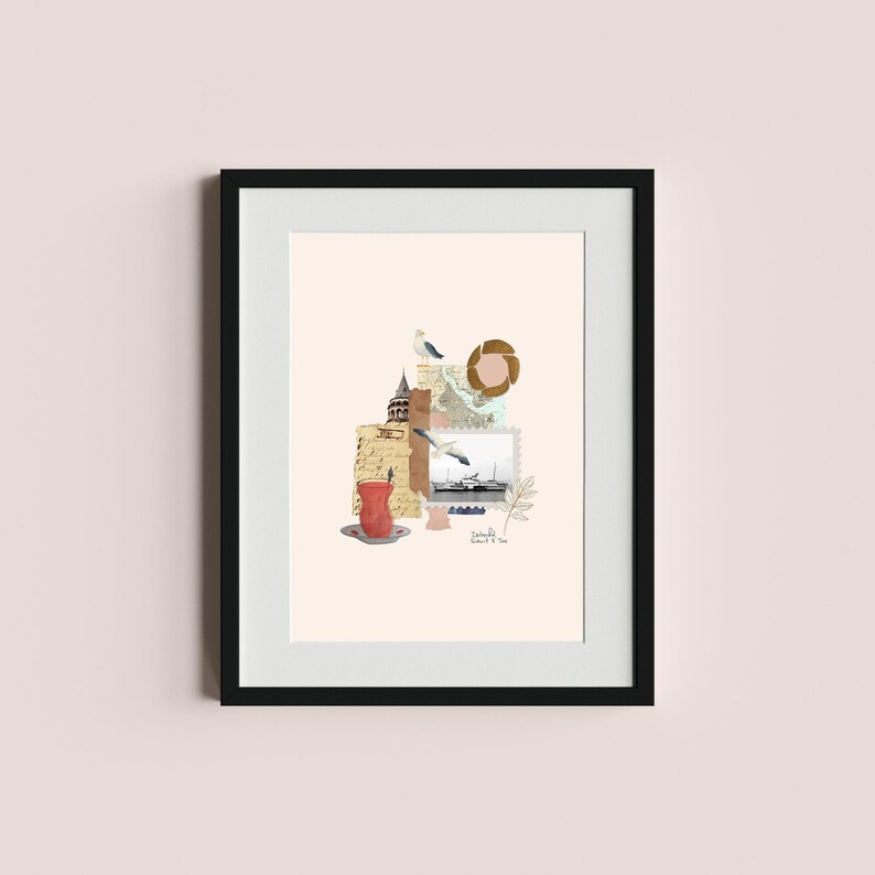 Turkish Tea and Simit Collage Istanbul Poster Turkish - Etsy
