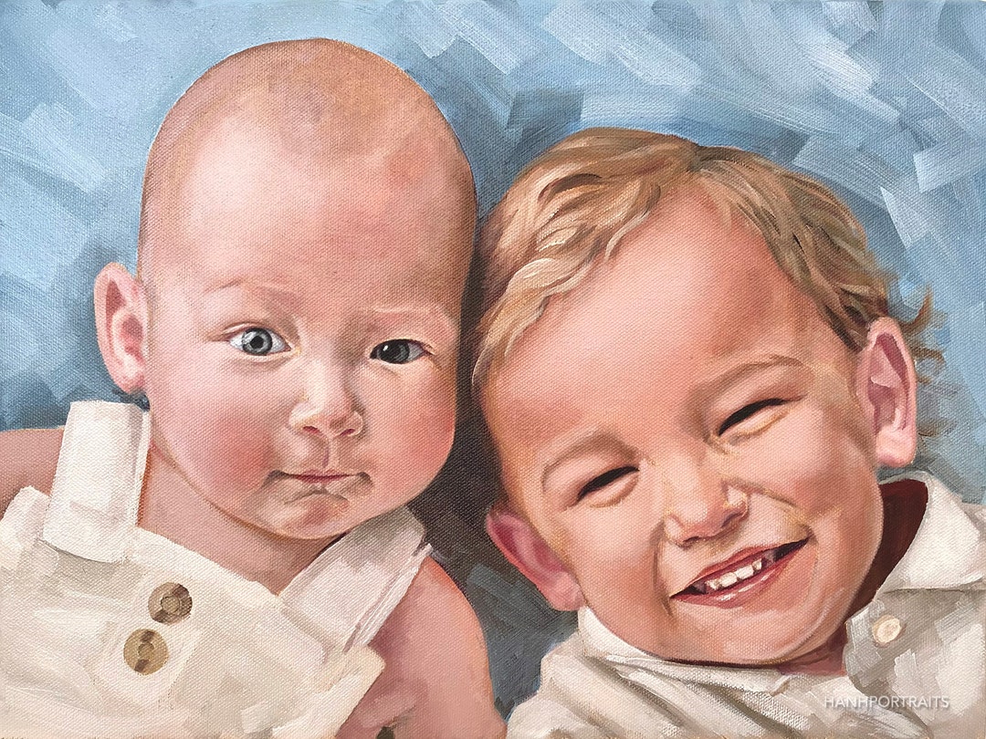 Art Commission, Custom Portrait Painting From Photo, Family Portrait ...