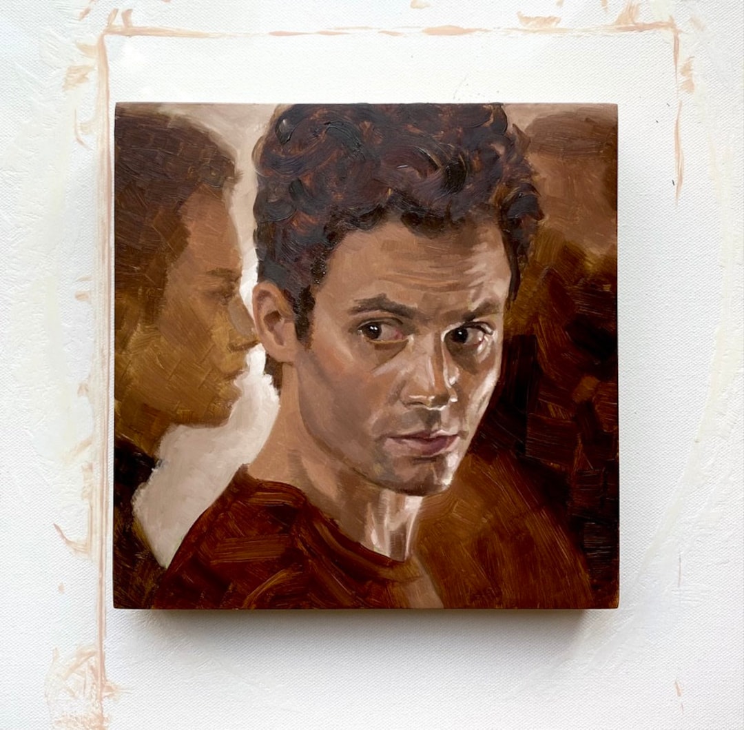 Original Oil Painting, Penn Badgley, Joe Goldberg Netflix You ...