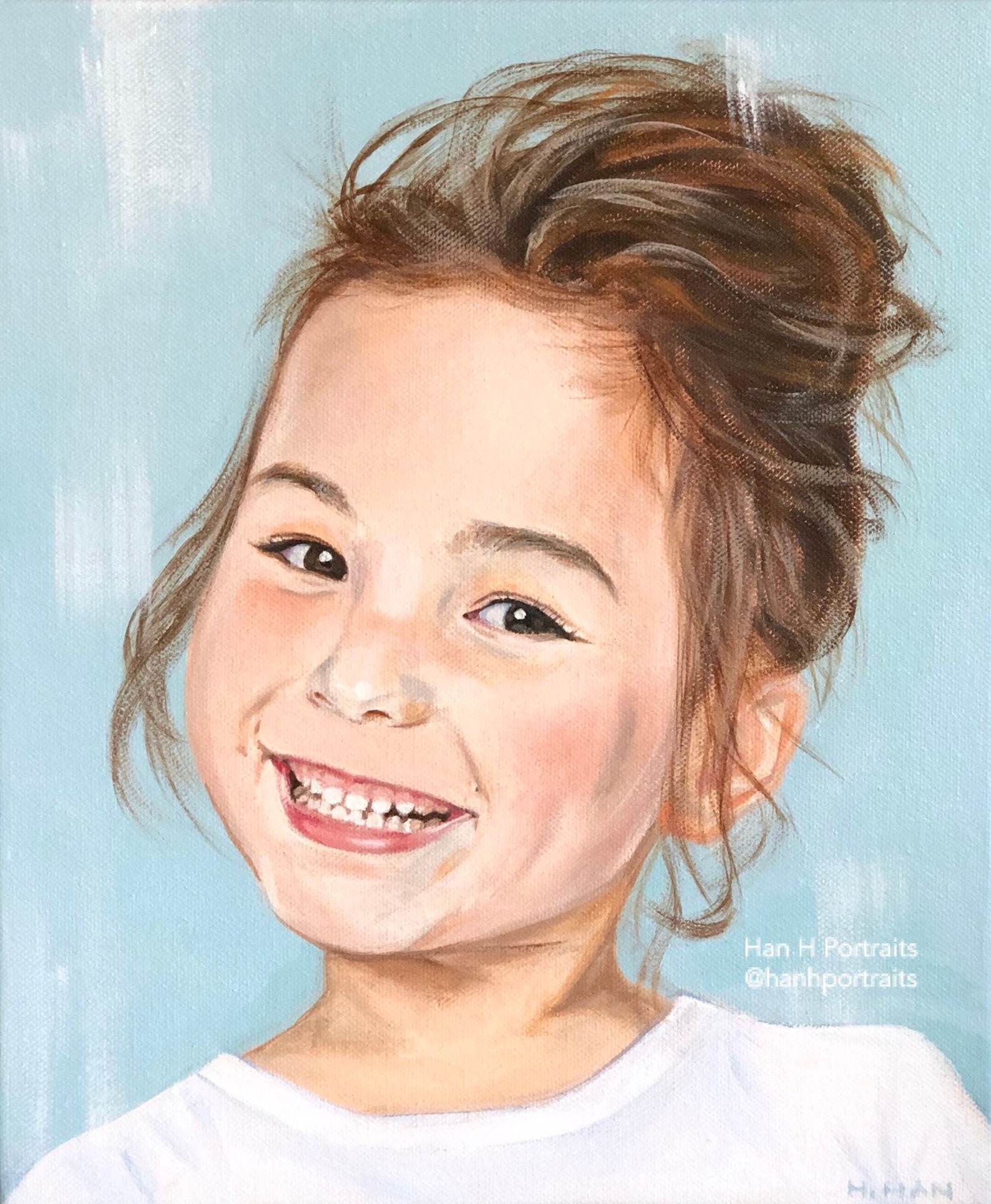 Hand-painted Portrait Commission Custom Portrait Painting on | Etsy