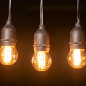 Outdoor String Retro Rustic Lights With Hanging LED Edison Bulbs 4W ...