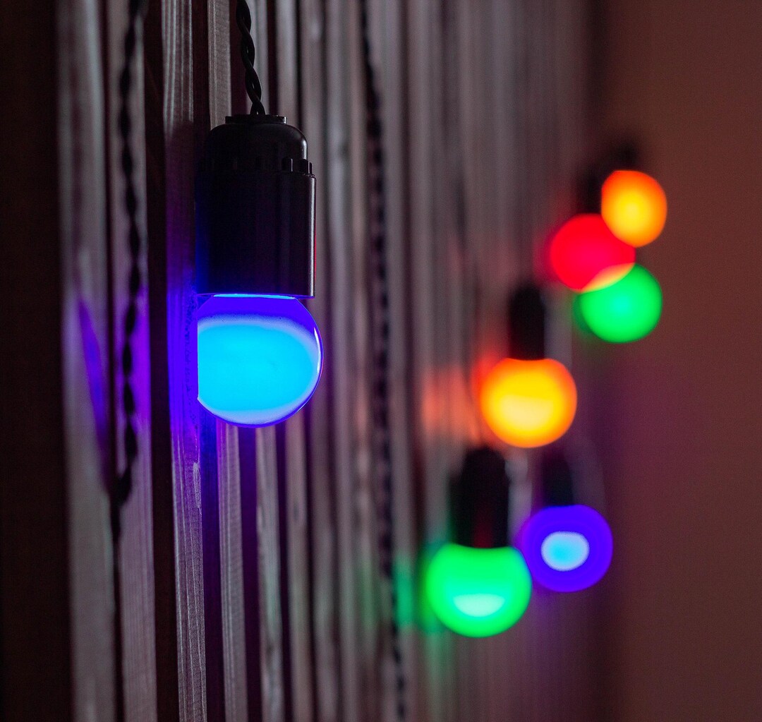Outdoor String Lights With Multi-colored 1.2w Bulbs for Patio,garden ...