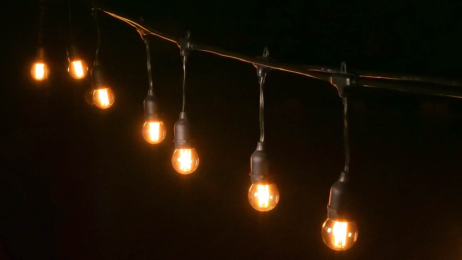 Outdoor String Retro Rustic Lights With Hanging LED Edison Bulbs 4W ...