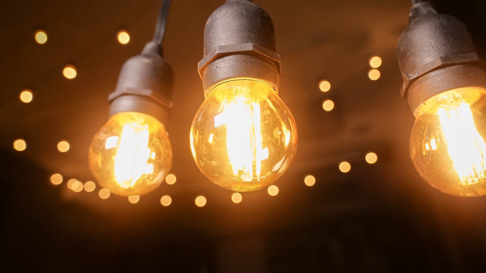 Outdoor String Retro Rustic Lights With Hanging LED Edison Bulbs 4W ...