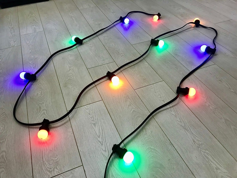 Outdoor Loft String Lights With Multi-colored LED Bulbs for Patio ...