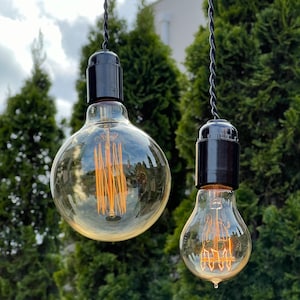 Retro String Lights on Twisted Wire With Hanging Edison Bulbs 40W - Etsy