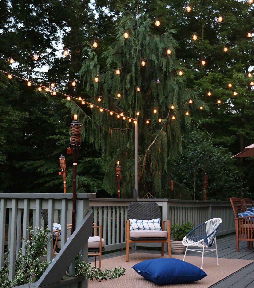 Outdoor String Lights: Terrace Cafe Yard Decor With Dimmer - Etsy