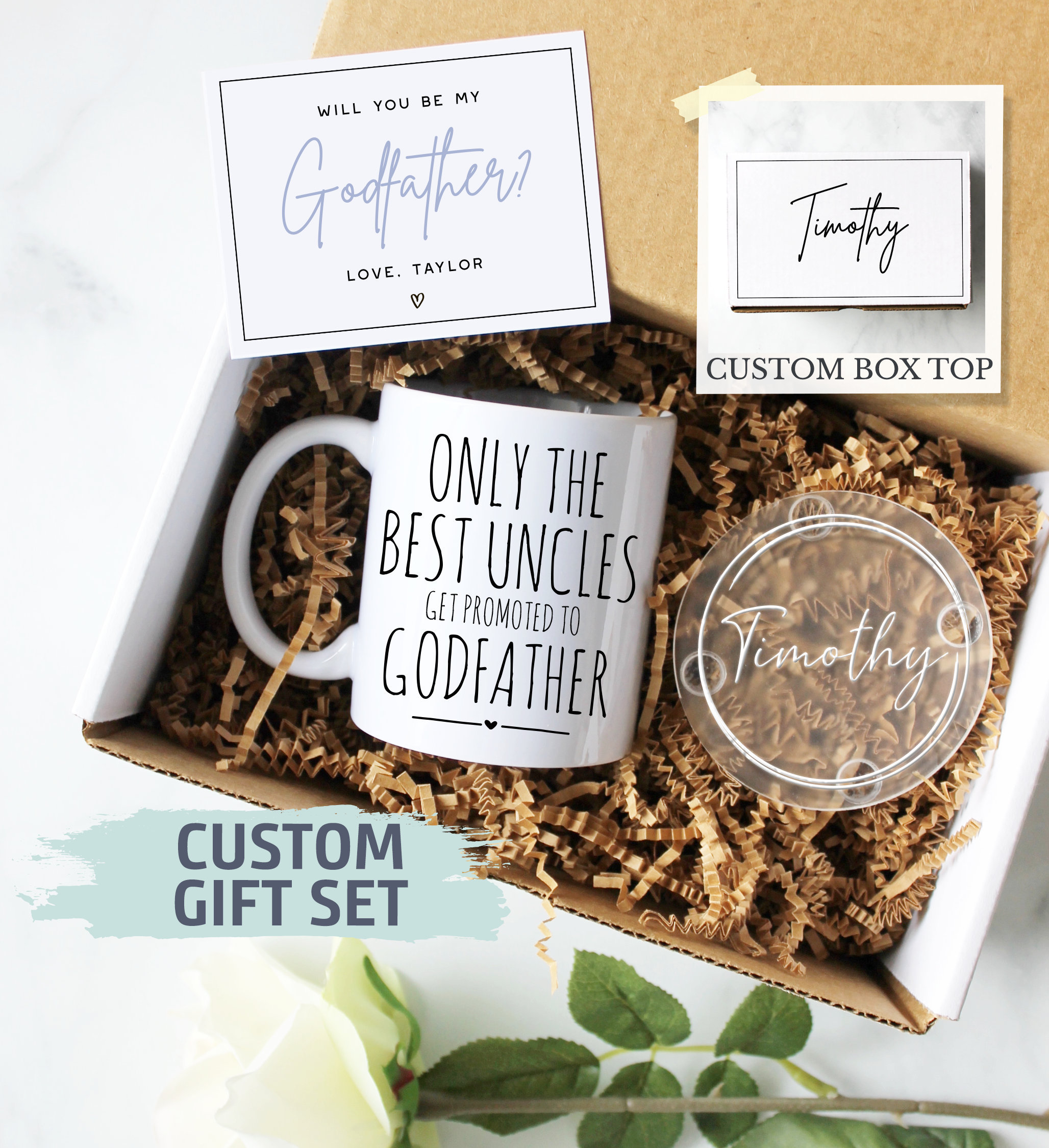 Personalized Godfather Gift Box New Godfather Gift Baptism - Etsy
