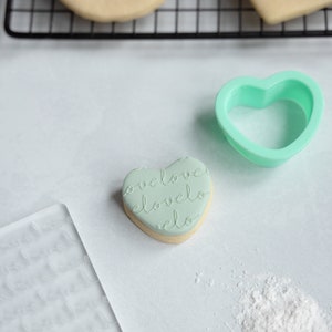 Love Fondant Embosser Stamp and Cutter Acrylic Fondant Stamp ...