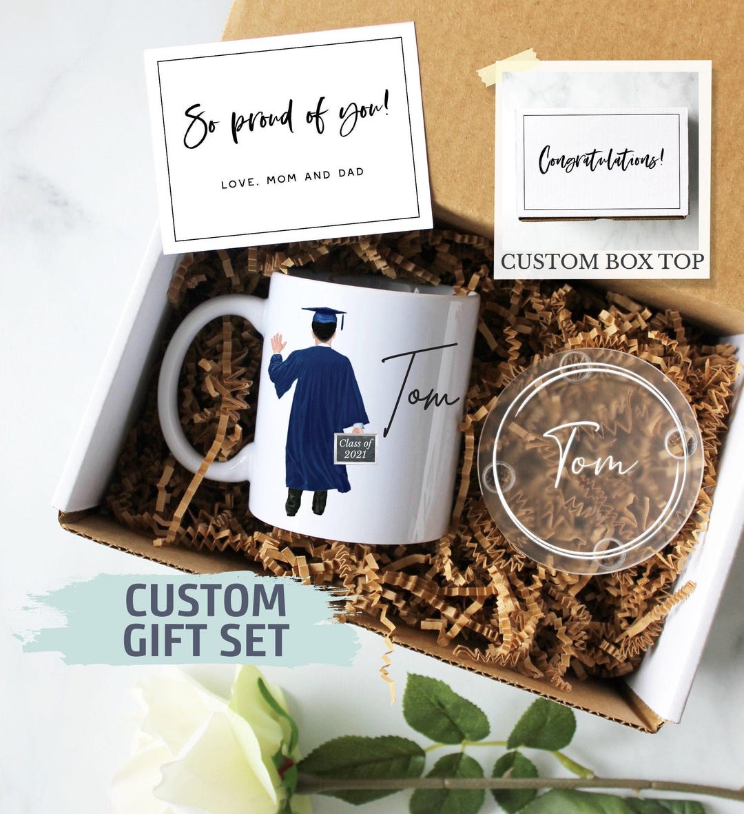 Personalized Graduation Gift Box for Him | Graduation Gift, Grad School ...