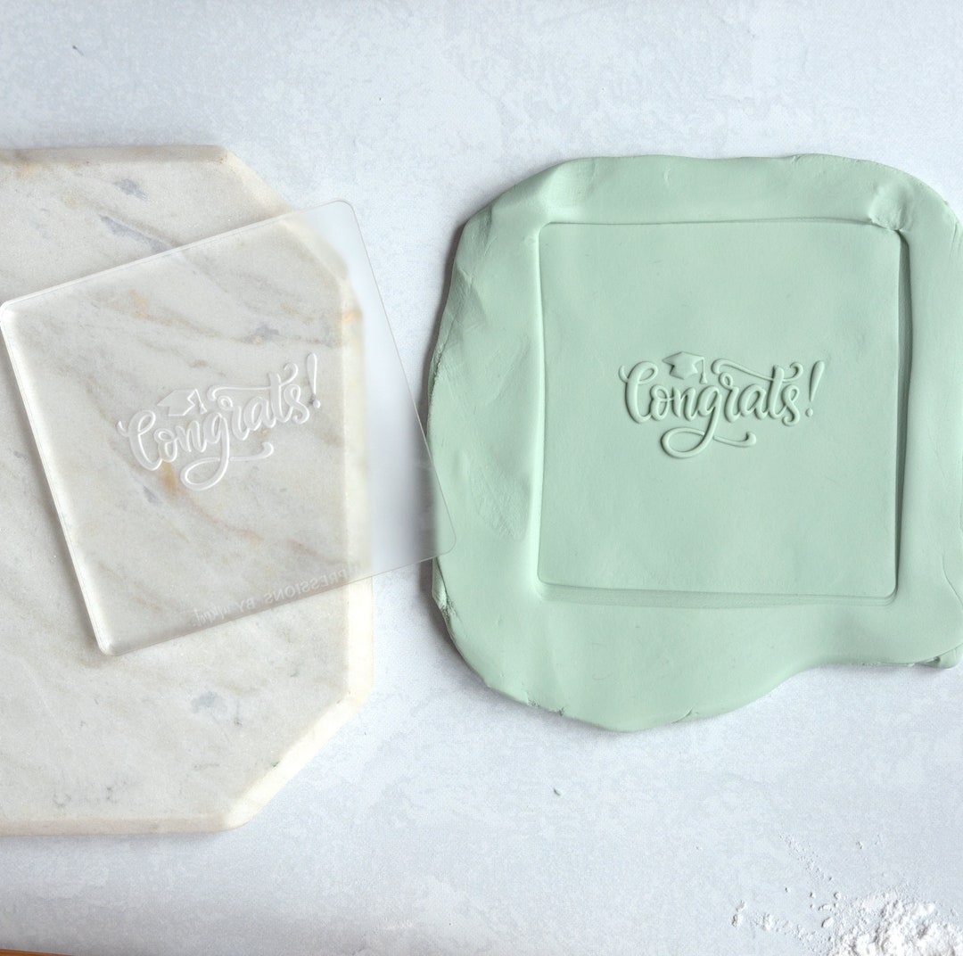 Congratulations Fondant Embosser Stamp | Acrylic Fondant Cookie Stamp ...