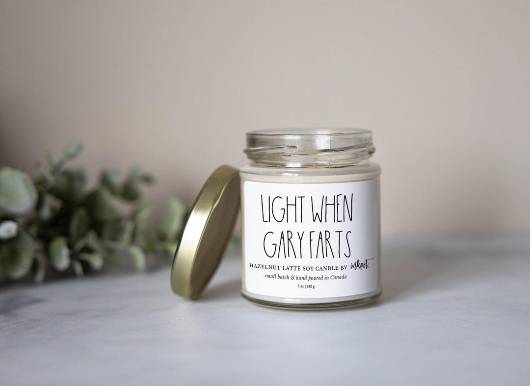 Light When Custom Name Farts Soy Candle 5oz. | Handmade Soy Wax Natural ...