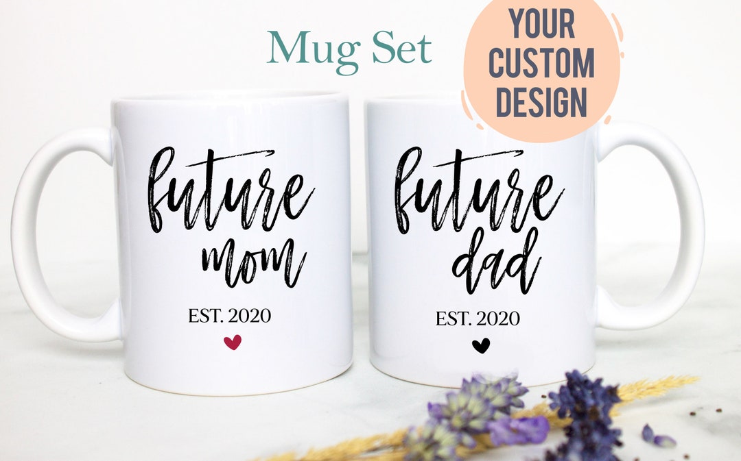Future Mom and Dad Mug Set, Mom and Dad Gift, Parent to Be Gift, New ...